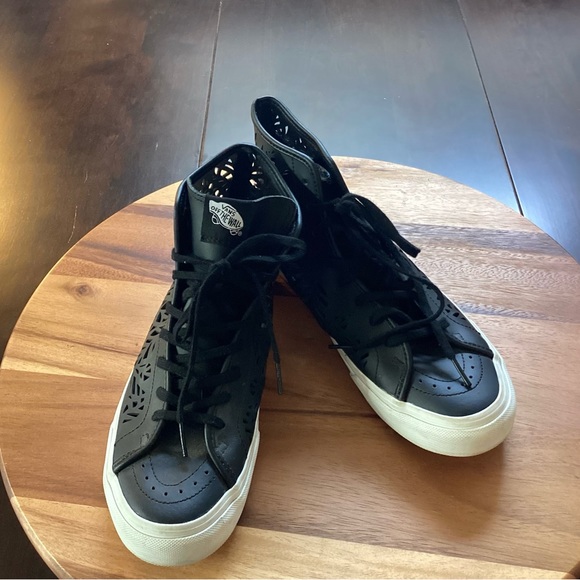 Vans | Shoes | Vans High Tops Laser Cut Design Like New | Poshmark